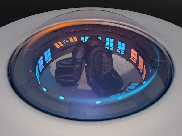 Flying Saucer With Interior by BlockedGravity | 3DOcean