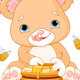 Bear Holds Honey Jar, Vectors | GraphicRiver