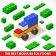 Toy Block Car Games Isometric, Vectors | GraphicRiver