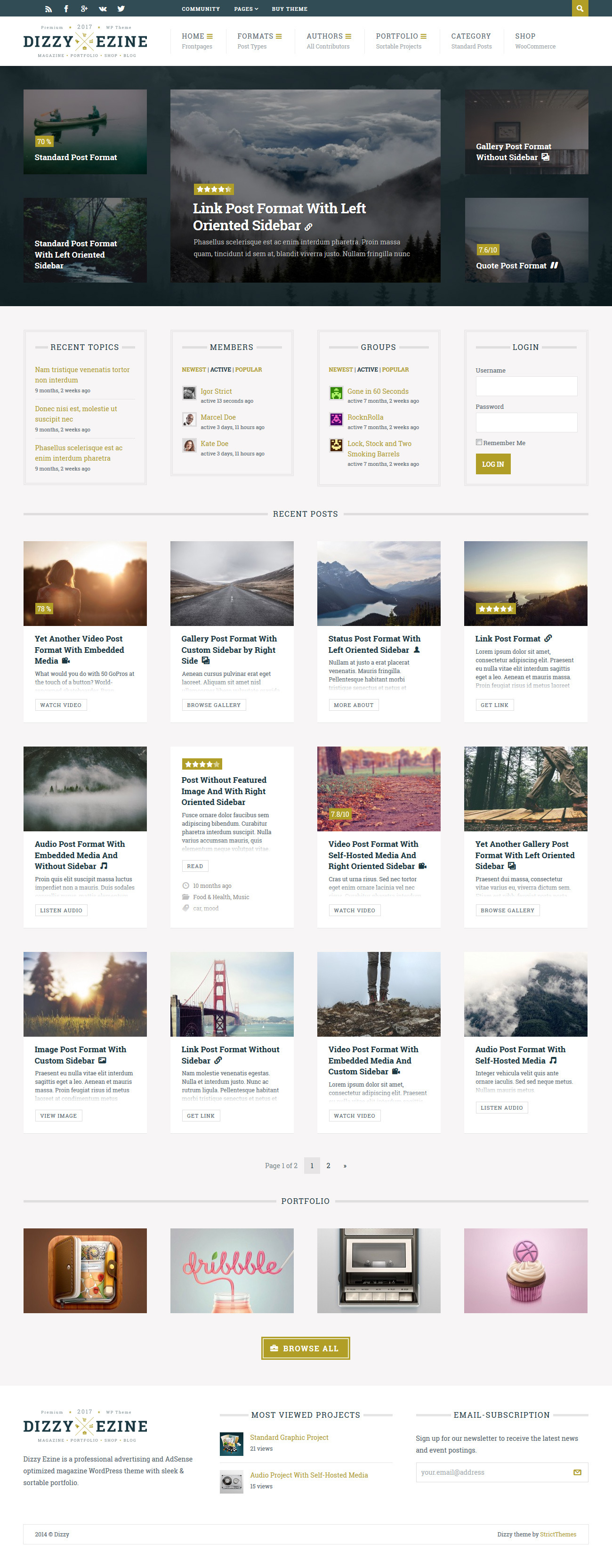 DizzyMag - Ad&Review WordPress Magazine Theme with Portfolio by ...