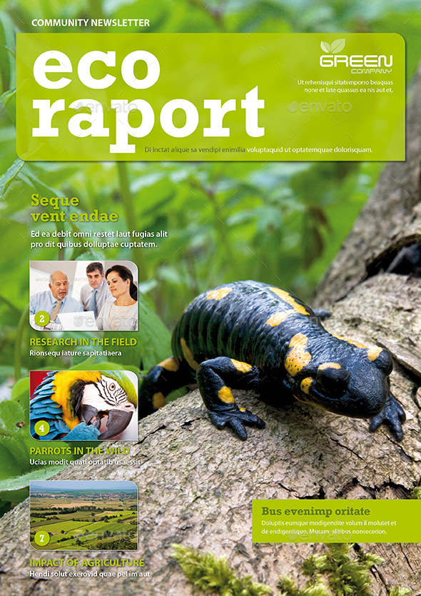 Eco Newsletter, Print Templates | GraphicRiver
