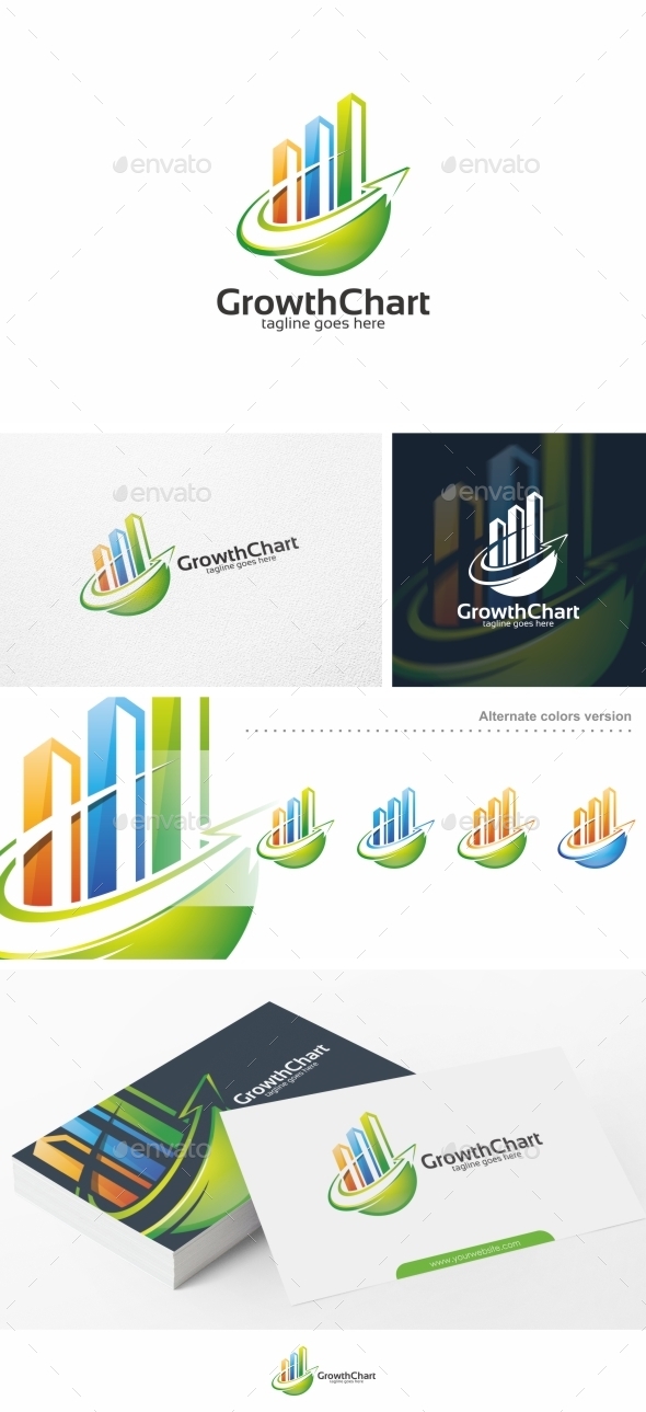 Growth Chart - Logo Template by putra_purwanto | GraphicRiver