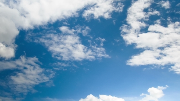Clouds Moving In The Blue Sky, Stock Footage | VideoHive