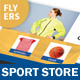 Sport Store Flyers – 4 Options, Print Templates | GraphicRiver