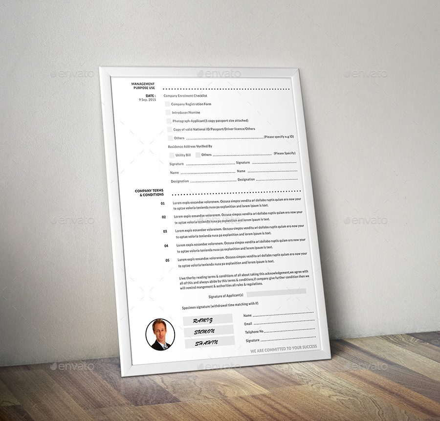 Registration Form V_04, Print Templates | GraphicRiver