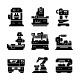 Set Icons of Machine Tool, Icons | GraphicRiver