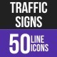 Traffic Signs Line Inverted Icons, Icons | GraphicRiver