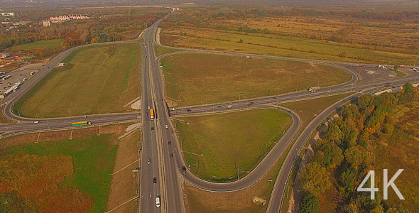 Cars at Complex Interchange and Huge Highway, Stock Footage | VideoHive