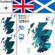 Map of Scotland with Subdivisions, Vectors | GraphicRiver