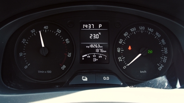 Car Instrument Panel, Rpm, High Speed Acceleration, Stock Footage ...