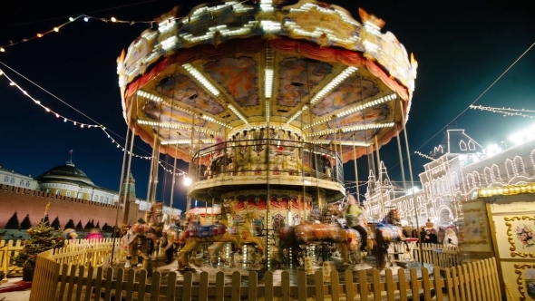 Christmas Carousel, Stock Footage | VideoHive