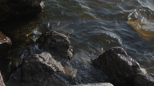 Sea Waves Beating Against The Rocks, Stock Footage | VideoHive