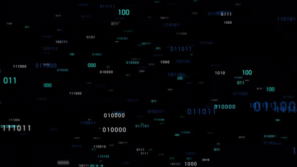 Binary numbers digits scrolling Background Animation 4K, Motion Graphics