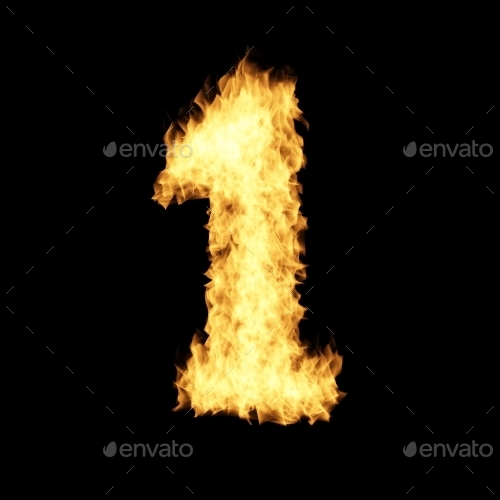 Flaming Letters and Numbers Graphic, Graphics | GraphicRiver
