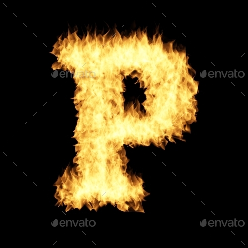Flaming Letters and Numbers Graphic, Graphics | GraphicRiver