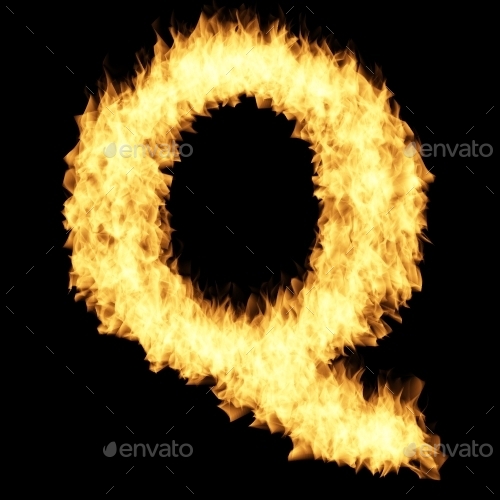 Flaming Letters and Numbers Graphic, Graphics | GraphicRiver