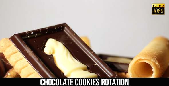Chocolate Cookies Rotation 3, Stock Footage | VideoHive