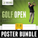 4 in 1 Golf Open Poster Templates Bundle, Print Templates | GraphicRiver