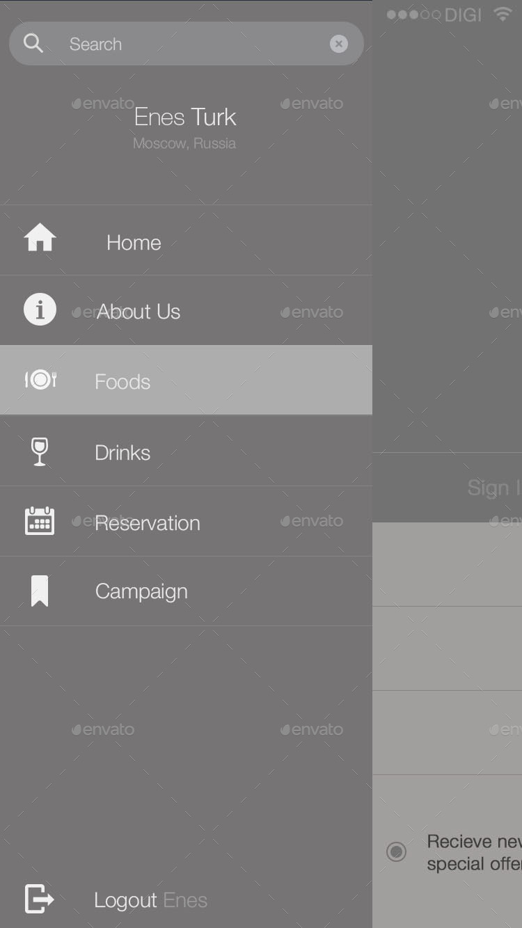 Food App UI & Wireframe Kit, Web Elements | GraphicRiver