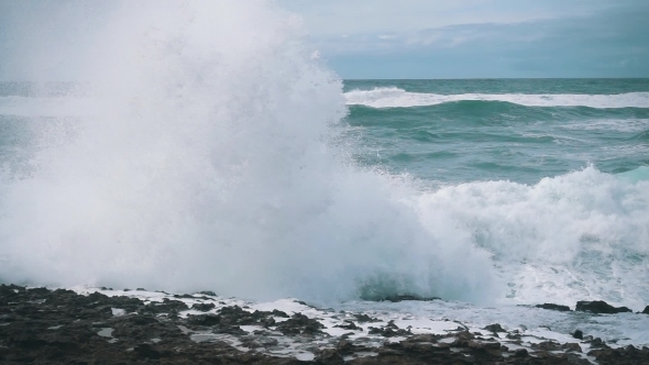 Ocean Waves Breaking On Shore, Stock Footage | VideoHive