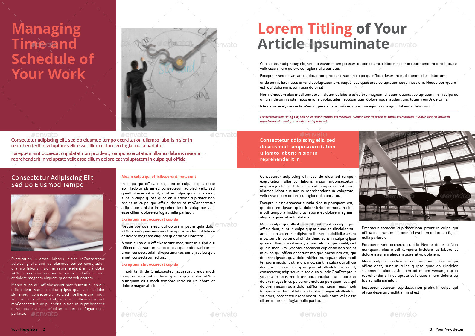 Elegant Newsletter, Print Templates | GraphicRiver