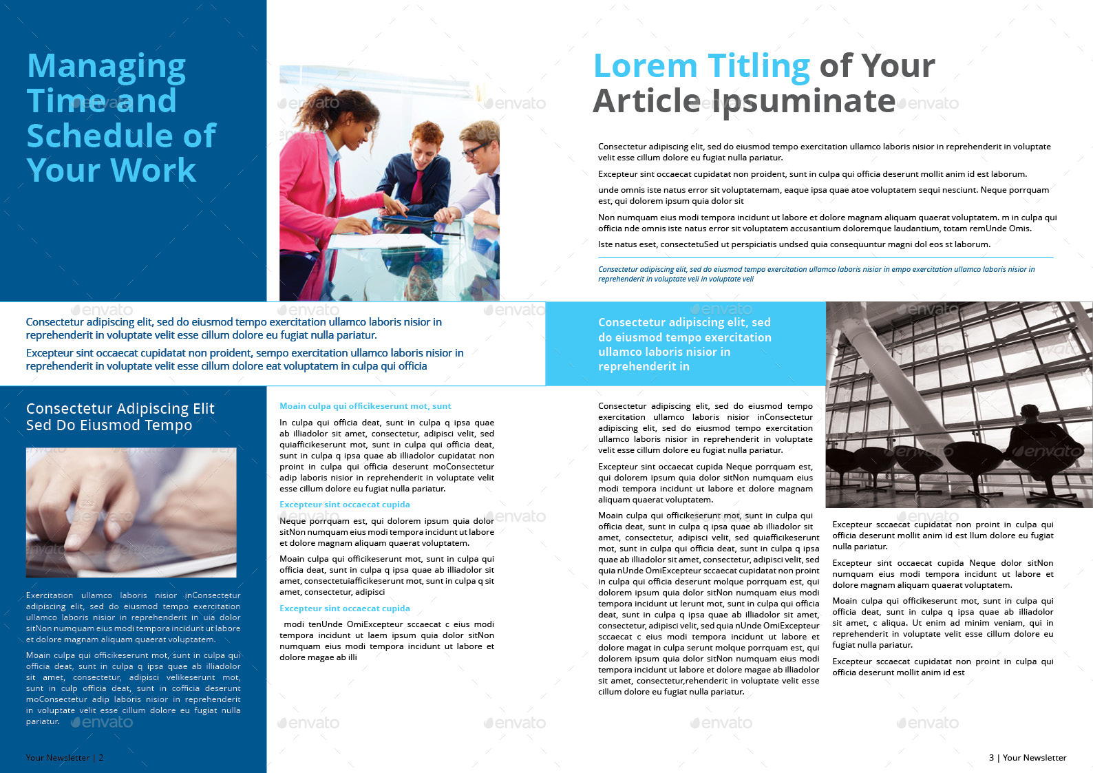 Elegant Newsletter, Print Templates | GraphicRiver