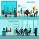 Office Worker Banner Set, Vectors | GraphicRiver
