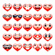Valentine Heart Emoticons Collection, Vectors | GraphicRiver