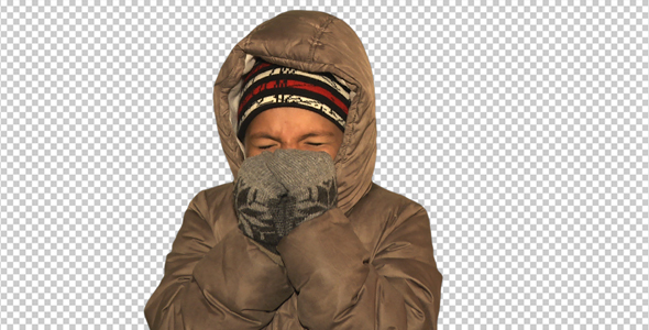 Little Boy Sneezing In Winter, Stock Footage | VideoHive