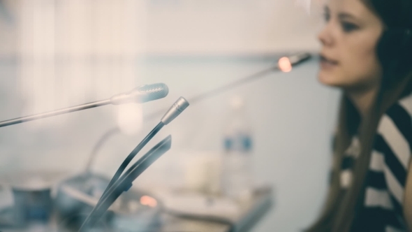 Woman Translator Working In a Conference Room, Stock Footage | VideoHive
