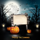 Scary Halloween Background With A Wooden Sign , Vectors | GraphicRiver