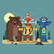 Injun Character With Bear, Vectors | GraphicRiver