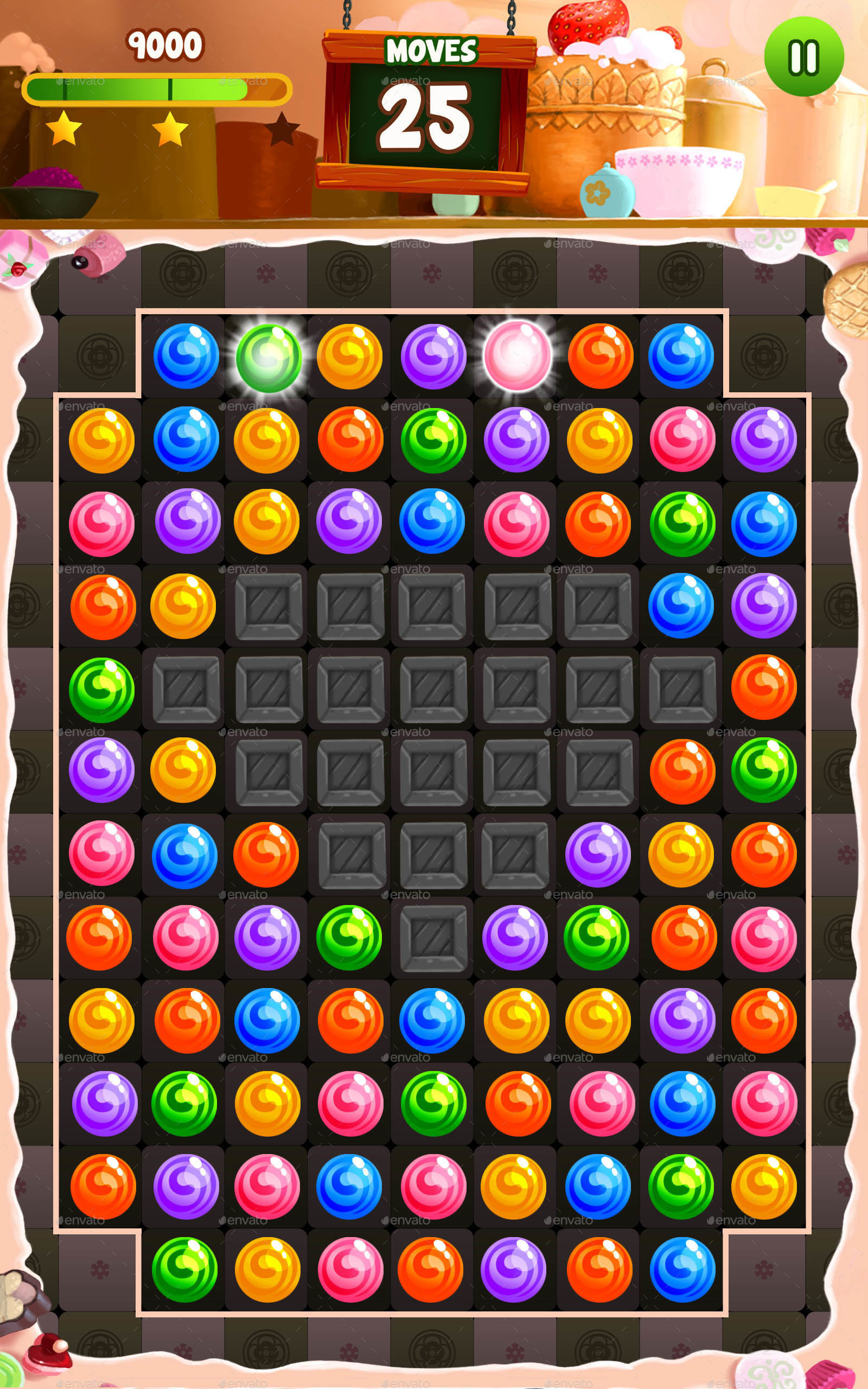 Shary the fairy match 3 game kit, Game Assets | GraphicRiver