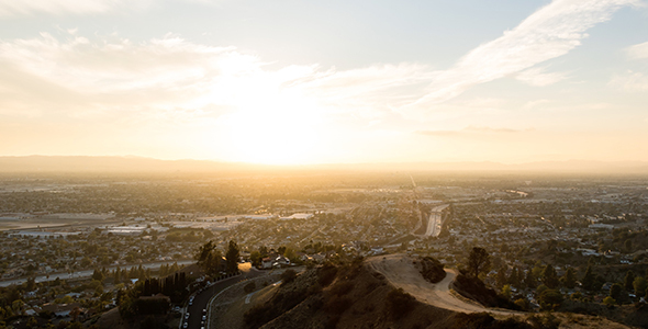 San Fernando Valley California Day To Night Sunset, Stock Footage ...