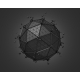 Polygonal Black Sphere With Wireframe., Graphics | GraphicRiver