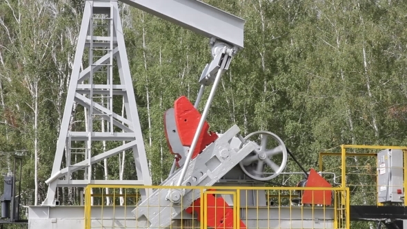 Oil Pump Working In The Forest. Oil Industry, Stock Footage | VideoHive