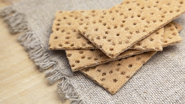 Dry Flat Bread Crisps, Stock Footage | VideoHive