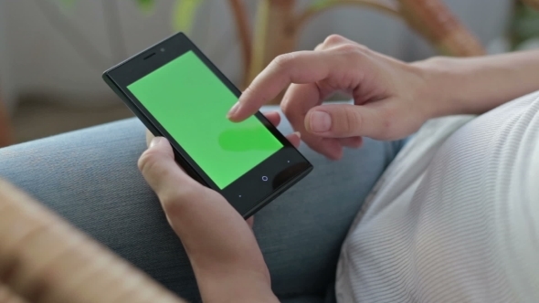 Woman Hands Touching And Scrolling Smartphone, Stock Footage | VideoHive