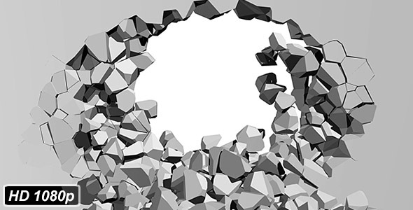 Crumbling Concrete Wall, Motion Graphics | VideoHive