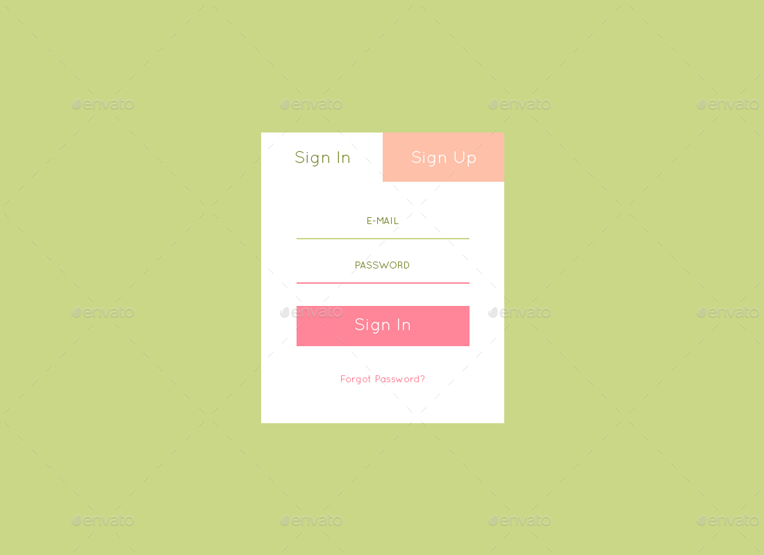 Flat Style Login Forms, Web Elements | GraphicRiver