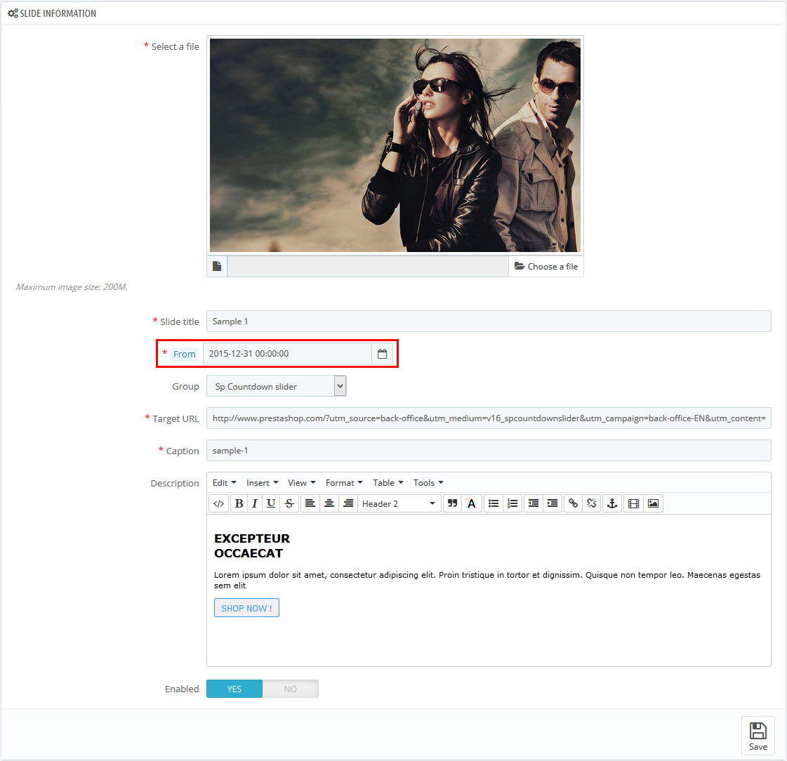 SP Countdown Slider - Responsive Prestashop Module by skyoftech | CodeCanyon