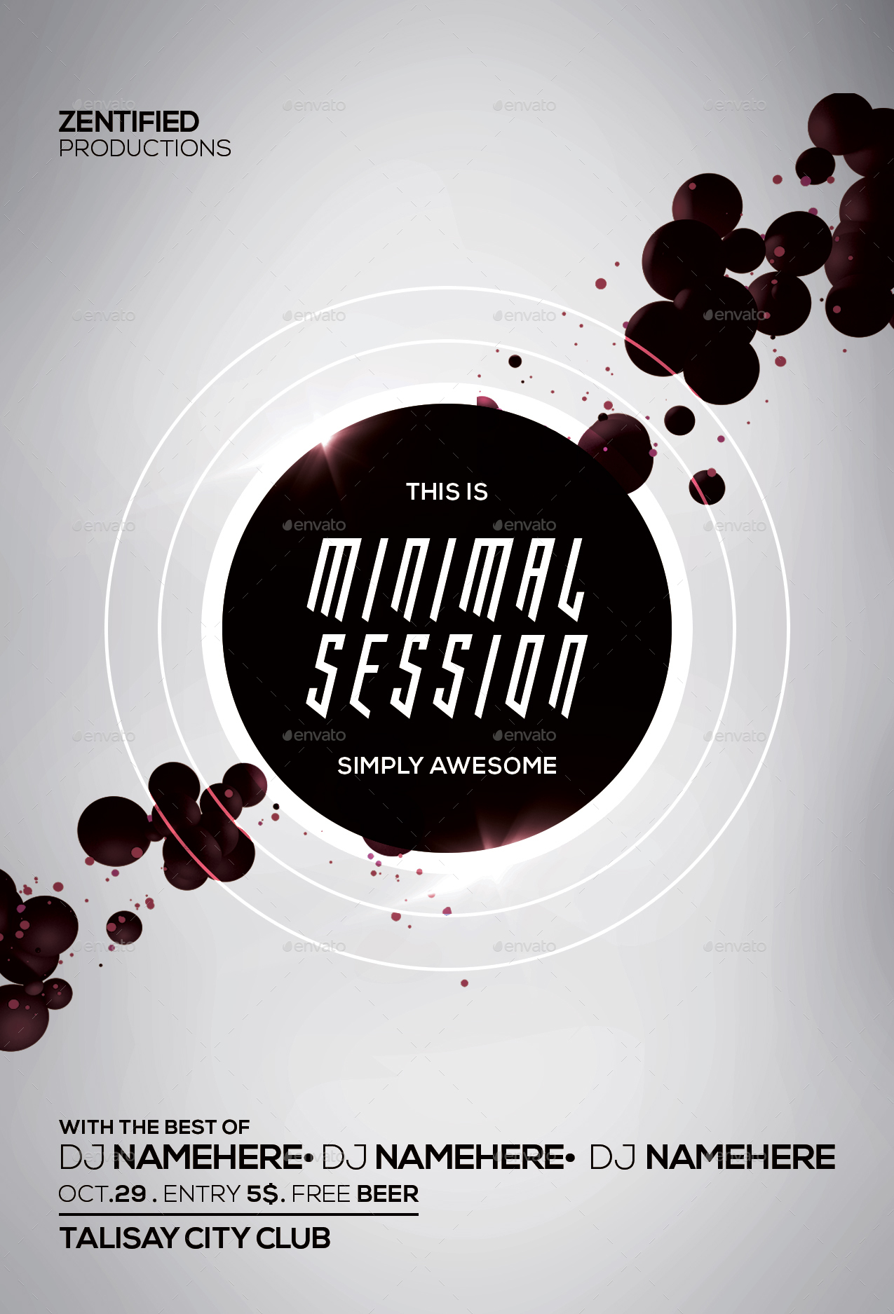Minimal Session Flyer, Print Templates | GraphicRiver