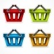 Shopping Colour Baskets, Vectors | GraphicRiver