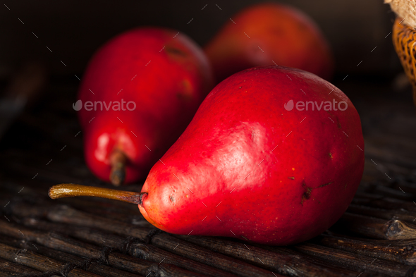 Raw Organic Red Pears Stock Photo by bhofack2 | PhotoDune