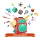 Back to School Student Backpack, Vectors | GraphicRiver