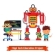 Kids Making and Programming Robot, Vectors | GraphicRiver