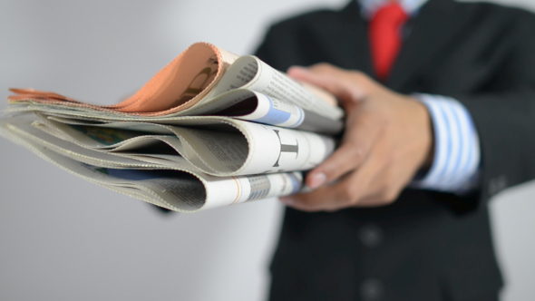 Giving Newspapers, Stock Footage | VideoHive