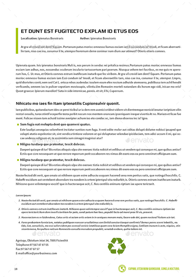 Report Ecological, Print Templates | GraphicRiver