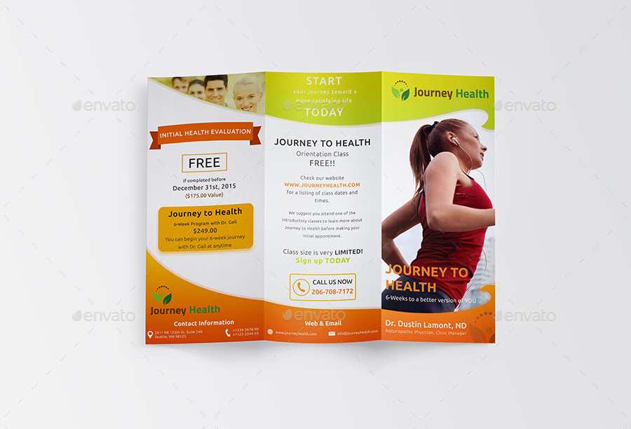 My Fitness Pal Trifold Brochure, Print Templates | GraphicRiver