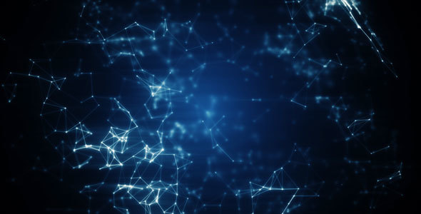 Blue Abyss Of Glowing Lines And Dots, Motion Graphics | VideoHive